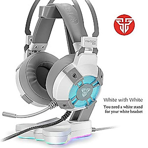 FANTECH Tower RGB Headset Stand, Headphone Holder for Gamers Gaming PC Accessories (White)