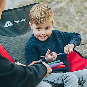 MalloMe Marshmallow Roasting Sticks 45 Inch 4 Pack Smores Kit - Marshmallows Smores Sticks for Fire Pit Long - Camping Campfire Accessories S'mores Gift Set - Smore Hot Dog Roaster Marshmello Skewers