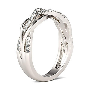 Jeulia 4PC Asscher Cut Sterling Silver Ring Set Cubic Zirconia CZ Engagement Anniversary Eternity Promise Wedding Band Ring Set with Jewelry Box (Silver, 7.5)