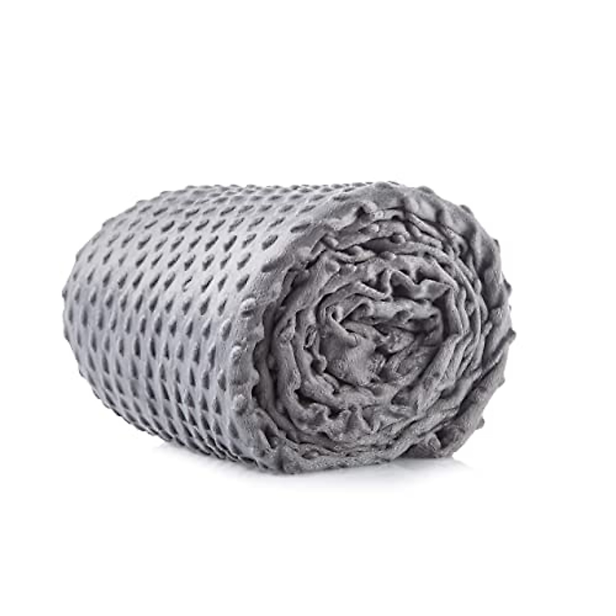 Cooshi Duvet Cover for Weighted Blankets - 60 x 80 - Soft Minky Dot - Grey