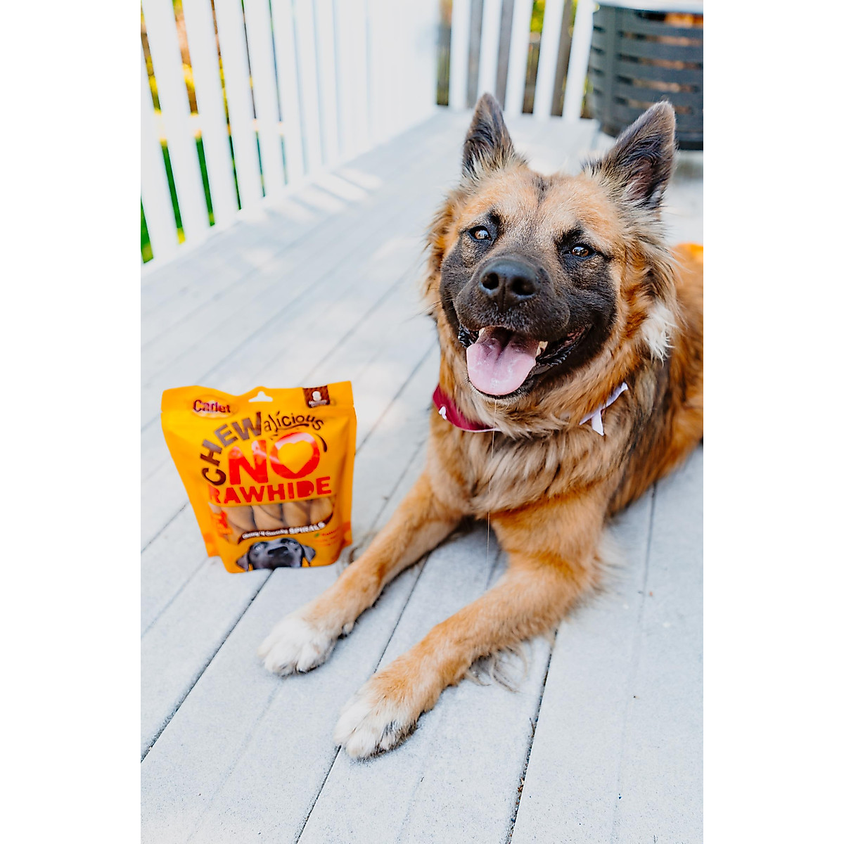 Cadet Chewalicious Chewy 'N Crunchy Spiral Dog Treats, Limited Ingredient Rawhide-Free Dog Chews, Long-Lasting Made with Real Chicken, 8 Count (Pack of 1)