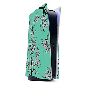 MightySkins Gaming Skin for PS5 / Playstation 5 - Cherry Blossom Tree | Protective Viny wrap | Easy to Apply and Change Style | Made in The USA