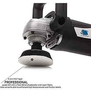 Glass Polish 11007 GP-PRO Felt Polishing Pads for Polishing Glass, Plastic, Metal, Marble - Ø 3 inch - Pack of 5 Pads