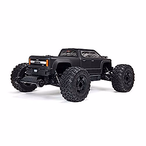 ARRMA 1/10 Big Rock 4X4 V3 3S BLX Brushless Monster RC Truck RTR (Transmitter and Receiver Included, Batteries and Charger Required), Black, ARA4312V3