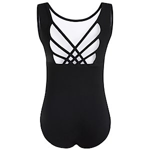 WYHDY Girls’ Ballet Dance Leotard Butterfly Crisscross Straps Sleeveless Tank Leotards(6012-06-L)