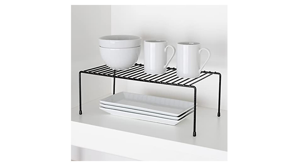 Smart Design Classic Storage Shelf - Large Black Pantry Organizer