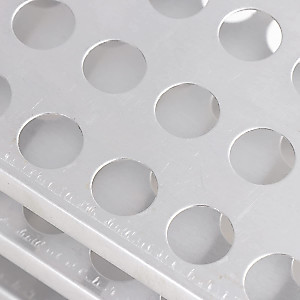 Test Tube Rack Aluminum Blood Collection Tube Holder - School Supply Equipment Storage Organizer for Laboratory (40x12.5)