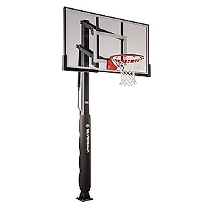 Silverback Ghost Basketball Goal with 60-Inch Tinted Tempered Glass Backboard