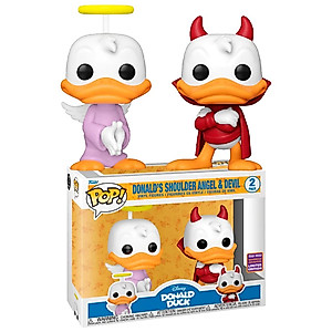 Funko Disney Pop! Donald's Shoulder Angel & Devil Vinyl Figure Set 2022 Wondrous Convention Exclusive MULTI NONE