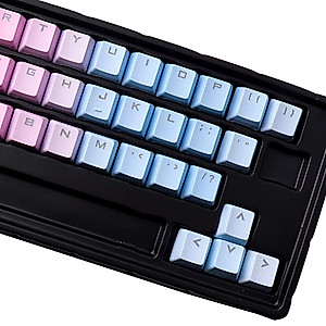 Gradient Color Keycap 37 PBT Double Shot Injection Backlit Keycaps Replacement for Cherry/ikbc/NOPPOO/Ducky Mechanical Gaming Keyboards (Sunset Gradient Color)