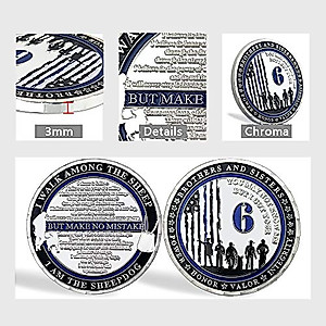 Thin Blue Line Police Officer Challenge Coin - I Got Your Six