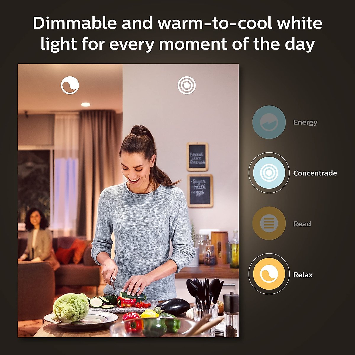 Philips Hue Smart 60W A19 LED Bulb - White and Color Ambiance Color-Changing Light - 4 Pack - 800LM - E26 - Indoor - Control with Hue App - Works with Alexa, Google Assistant and Apple Homekit