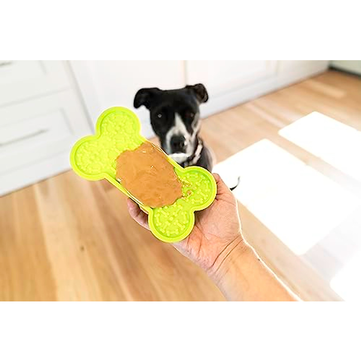 Pet Naturals Calm and Busy Pack with 6 Pouches of BusyButter Calming Peanut Butter and Premium Lick Mat with Suction Cups