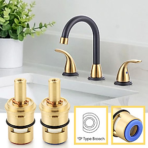 Replacement for Kingston Brass KSRPL8100CC & KSRPL8100HC Ceramic Disc Cartridge, Ceramic Cartridge Replacement, Cold Hot Ceramic Cartridge Fits for Kingston Brass Faucet