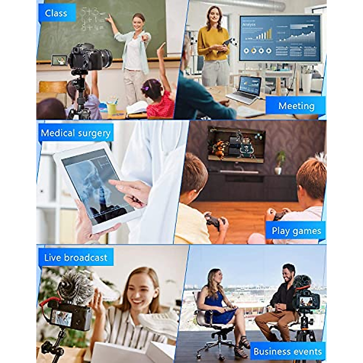 YCBUENO Video Capture Card, 4K HDMI/Male to USB3.0/Female Full HD 1080P/60fps, HDMI Capture Card for Live Broadcast, DSLR, Video Capture Device for High Definition Acquisition, Gaming, Live Stream