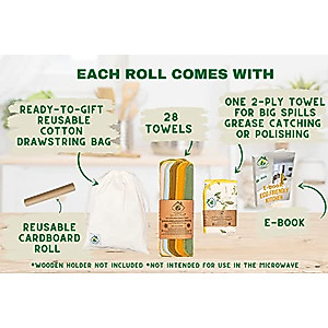 Reusable Paper Towels Washable Roll 29 Pack 12x11in, Reusable Baby Wipes, Washable Paper Towels Cloth, Paperless Paper Towels, Eco Friendly Paper Towels, Cloth Paper Towels, Reusable Napkins, Cotton