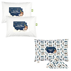 KeaBabies Toddler Pillow for Sleeping and Toddler Pillowcase for 13X18 Pillow - 2-Pack Soft Organic Cotton Toddler Pillows - Organic Toddler Pillow Case for Boy, Kids - 13X18 Small Pillow for Kids