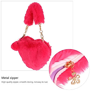 CALLARON Lovely Handbag Plush Handbag 1pc Shaped Bag Fur Christmas Miss Plush Bag -shaped Handbag Carteras Para Mujer De Colgar Hombro