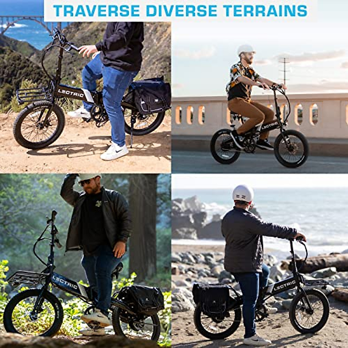 LECTRIC XP™ Lite Electric Bike | Adult Folding Bikes - Weighs Only 46lbs | 40+ Mile Range w/ 5 Pedal-Assist Levels | 20mph Top Speed - Class 1 and 2 eBike (Midnight Black)