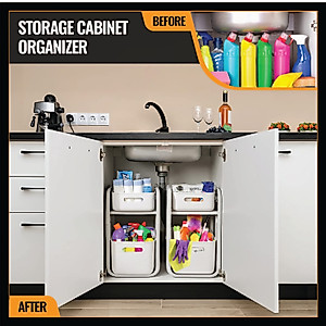 Soft Organizer Kitchen organization,cabinet organizer storage Drawer - Under Sink Organizer, For Bathroom Shelf Space Rack, Multifunctional Storage
