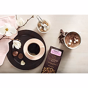 Godiva Chocolatier Medium Roast Ground Coffee, Made With100% Arabica Beans, Chocolate Truffle Flavor, 10 Ounce Gift Bag