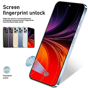 Travel Cheap i15 Pro Max Smartphone, 16GB RAM 1TB ROM, 6800Mah, 7.3INCH HD Capsule Screen, Original Unlocked 5G Mobile Phones for Birthday Gifts,Blue-1TB