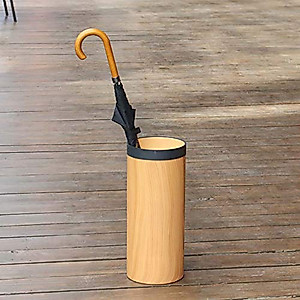 Umbrella Stand Modern Umbrella Holder, Round Freestanding Organizer Rack, Indoor Hallway Umbrella Stands with Wood Grain, for Holds Canes Walking Stick