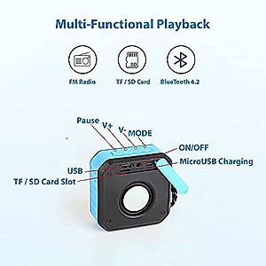 -Tek Styz IPX7 Speaker Works for Microsoft Surface Duo with 13H Waterproof Playtime, Indoor, Outdoor Travel 1500mAh (RED)