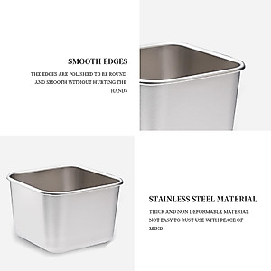 Grebest Stainless Steel Snack Containers Sauce Cup with Leakproof Silicone Lid Food Storage for Picnic Lunchbox Snacks Set of 1/6 Pcs 60/180ml Stackable Orange 60ML