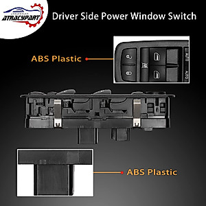 Master Power Window Switch | 3 PINS + 0 PINS Check Required | Replacement for 2010 – 2011 Chrysler Town & Country Dodge Grand Caravan | Replaces# 04602535AH, 04602535AI