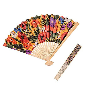 Cuban Havana Nights Folding Fans - set of 12- Havana nights party decorations and supplies