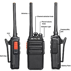 Retevis H-777S Long Range Walkie Talkies,2 Way Radios for Adults,Rechargeable Two Way Radio,VOX Hands Free Durable Strong Signal,Security Church School Business (10 Pack)
