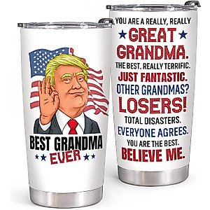 Gifts for Grandma from Grandchildren - Great Grandma Gifts - Christmas Gifts for Grandma - Grandma Christmas Gifts - Grandma Birthday Gifts for Grandma, Grandma Gift Ideas - Grandma Tumbler 20Oz