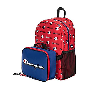 Champion Munch Backpack Lunch Kit Combo Red/Blue One Size
