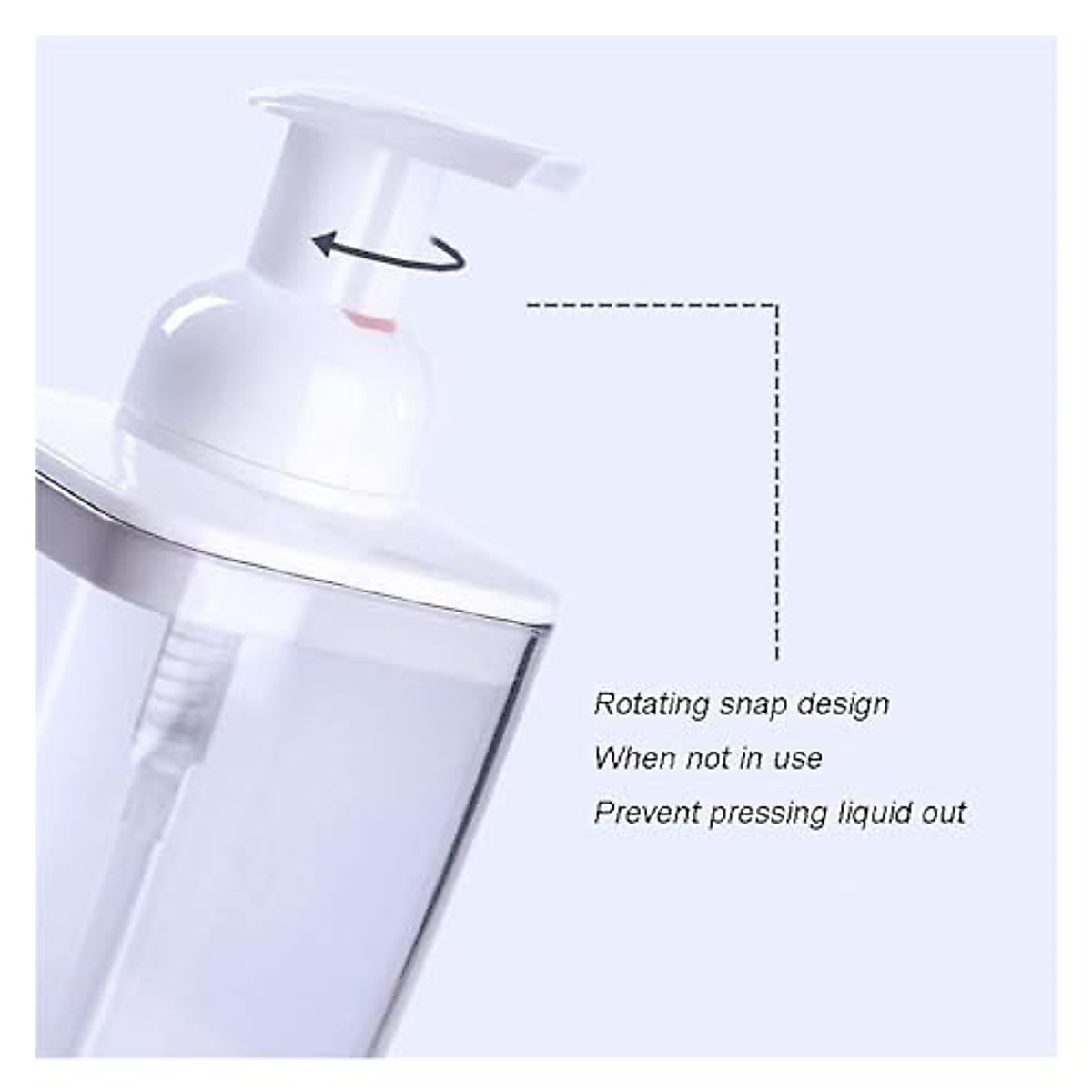 Soap Dispenser Soap Dispenser Transparent Plastic Foaming Soap Dispensers Soap Dispenser Pump for Bathroom Kitchen Bedroom Bottles (Color : Grey(Square))