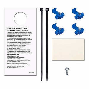 CURT 59236 Weather-Resistant Multi-Function Splice-in Trailer Tail Light Converter Kit, 4-Pin Wiring Harness