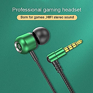 Gaweb Earphones, 3.5mm Jack Earbud Functional Good Sound Quality 1.2m Music Earbud Wired Headset for Listening to Songs - Black (2473946-Gaweb-1)
