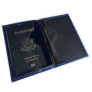 Sigma 1922 Gamma Rho Blue Passport Cover Holder Vegan Leather