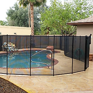 VINGLI Swimming Pool Fence 4Ft x 108Ft, Ground Safety Fencing, Black
