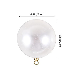 EXCEART Faux Pearl Charms Pendants 60Pcs DIY Elegant Imitation Peal Charms Beads for Earrings Bracelets Bangle Necklace Phone Case Hair Clip Craft Jewelry Making