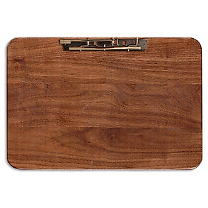 Extra Large Hardwood Clipboard Walnut 8" Industrial Lever Clip 12" x 18"