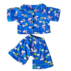 Teddy Mountain Sunny Days Blue Pj's Teddy Bear Clothes Outfit Fits Most 14" - 18" Build a Bear and Make Your Own Stuffed Animals