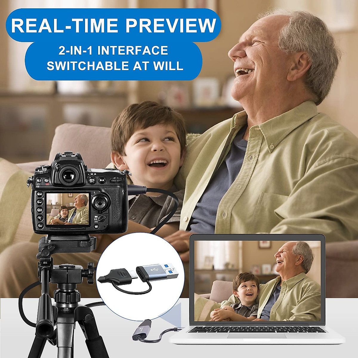 Video Capture Card, 4K Cam Link Card HDMI to USB USBC Capture Card, 1080P 60FPS Video Capture Device for Gaming, Streaming, Compatible with Mac OS System Windows OBS Zoom for PS3/4/5, Switch, Xbox1