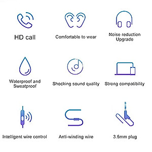 Gaweb Earphones, G31 L-Shaped 3.5mm Dynamic Wired in-Ear Gaming Earbud with Mic for Phone/PC - Red