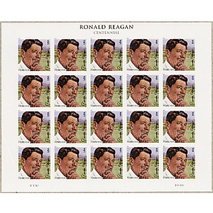 President Ronald Reagan Sheet 20 Forever Stamps Scott 4494 By USPS