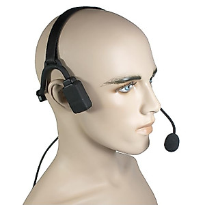 PRYME® NBP Series Tactical Bone Conduction Headset w/Conduction Speakers, Boom Microphone and Round (Hockey Puck) PTT Switch. Radio Cable fits Kenwood, Baofeng, Wouxon, and TYT 2-Pin Radios.