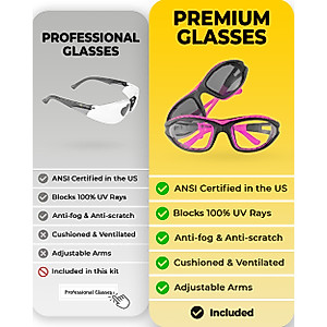 TradeSmart Ear Protection for Gun Range & Eye Protection for Shooting + Firearm Confidence Course, 5x Earplugs and Hard Case
