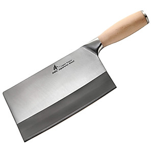 ZHEN Japanese VG-10 3-Layer Forged Chinese Cleaver, 8 inches, Silver