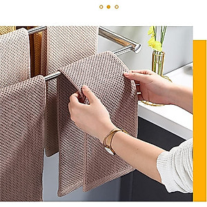 RUTAVM Towel Bar Rack Towel Rack 3-Tier Bath Towel Rail Stainless Steel Wall Mounted Towel Holder Towel Bar for Kitchen Bathroom for Bathroom (Size : 40cm)