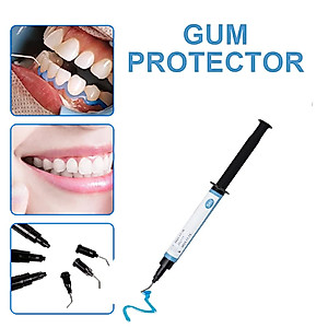 Colilove 10 Pcs 3ml Gingival Barrier Protection Gel Gum Dam Protector Gel Tip Teeth Whitening Kit with 10Pcs Cheek Lip Retractor Mouth Opener